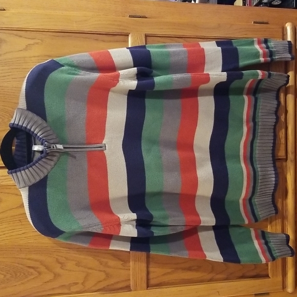 Hanna Andersson | Sweaters | Hanna Anderson Mens Striped 4 Zip Sweater ...